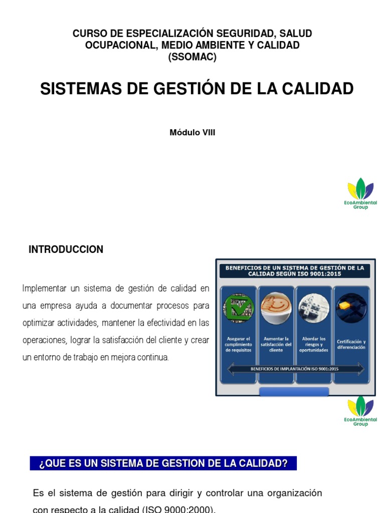 M5-S1 Gestion de Calidad | Descargar gratis PDF | Calidad (comercial) | Gestión de la calidad