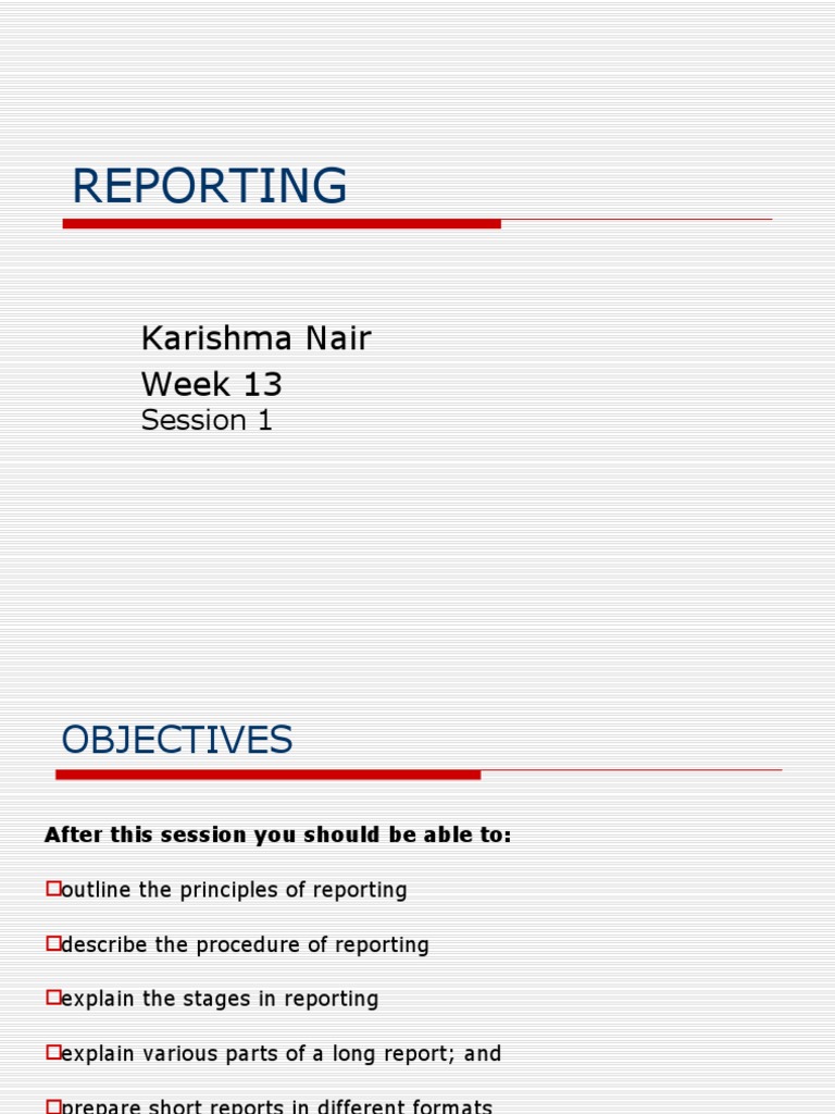 Reporting | PDF