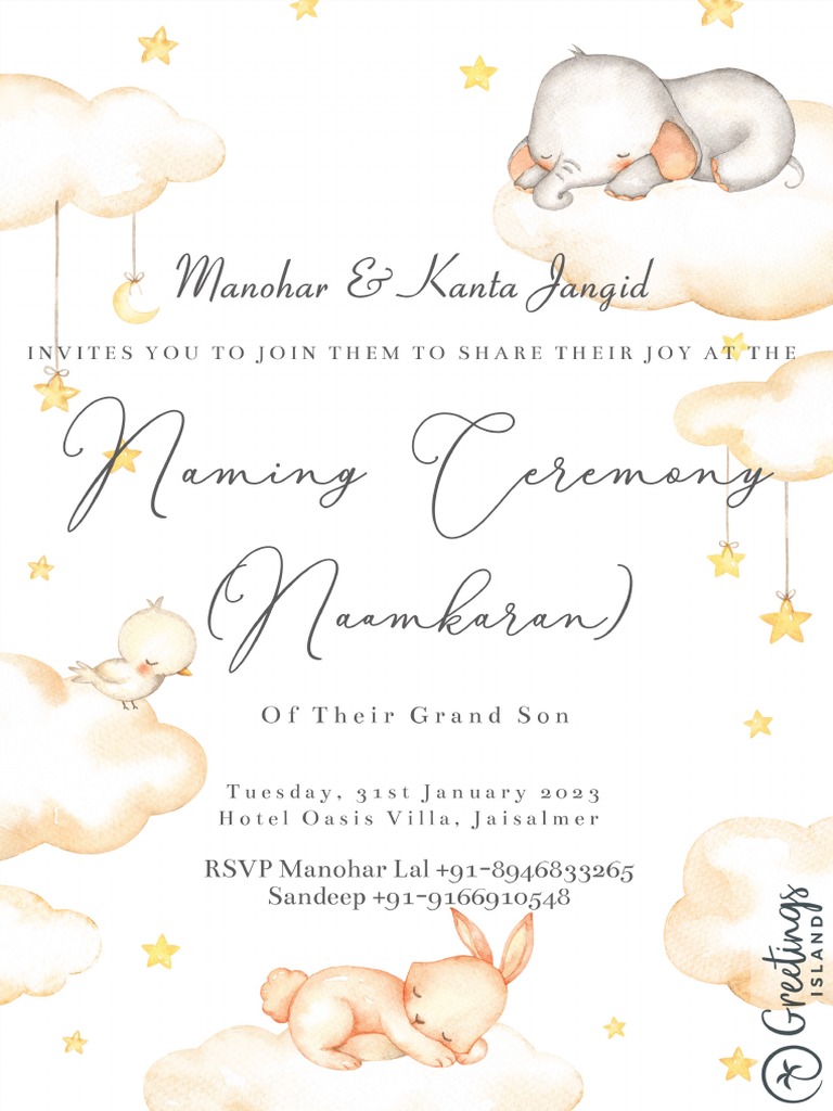 Naming Ceremony Invitation | PDF