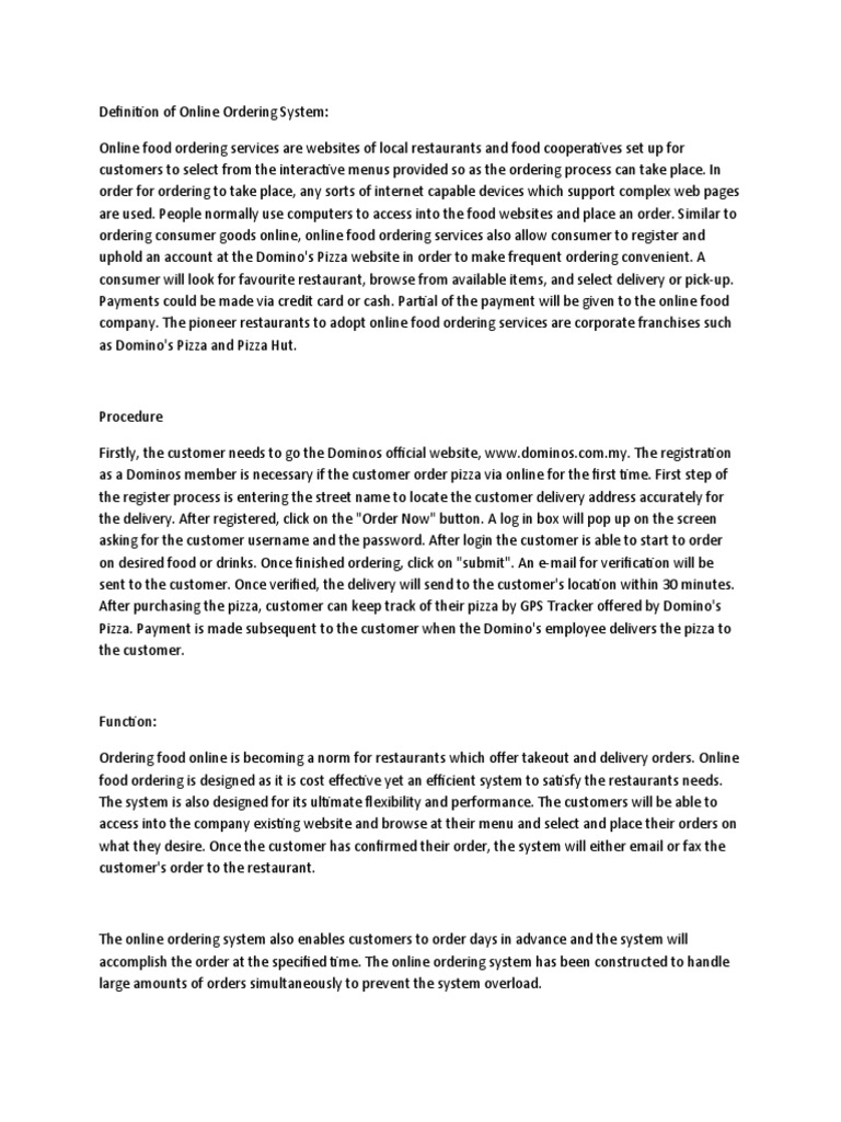 Definition of Online Ordering System | PDF | Http Cookie | E Commerce