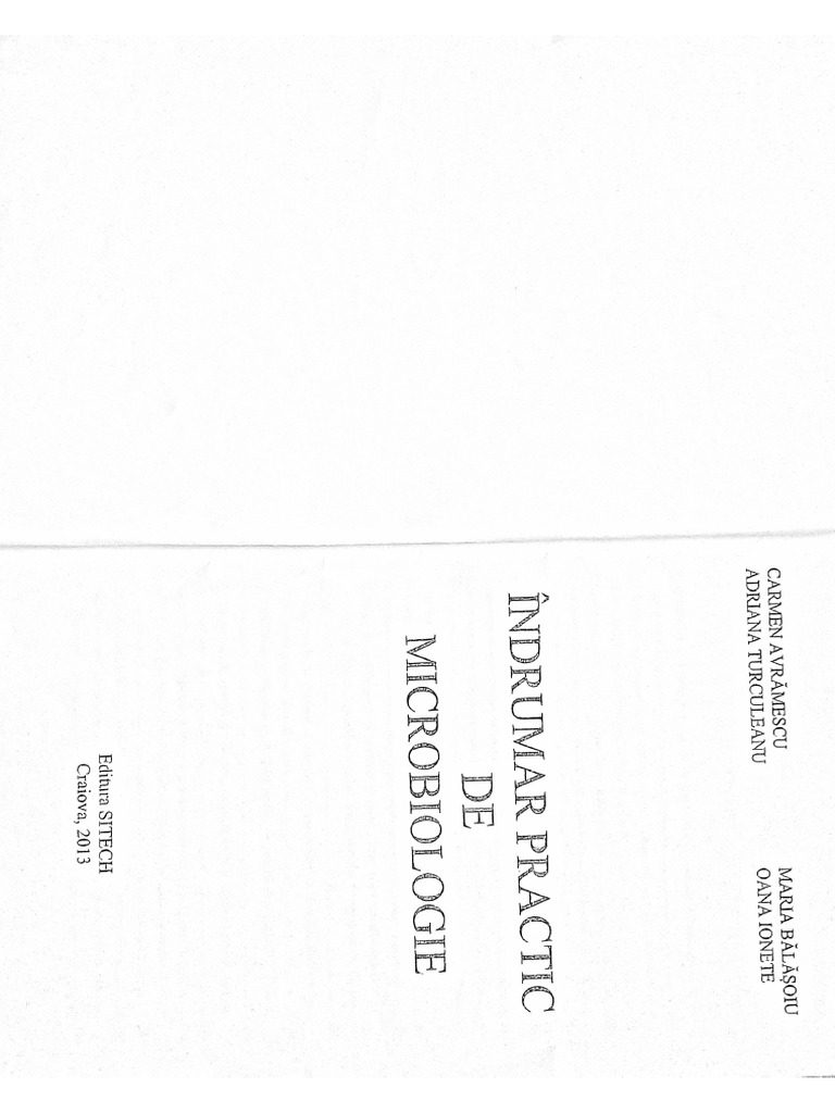 Îndrumar Practic de Microbiologie | PDF