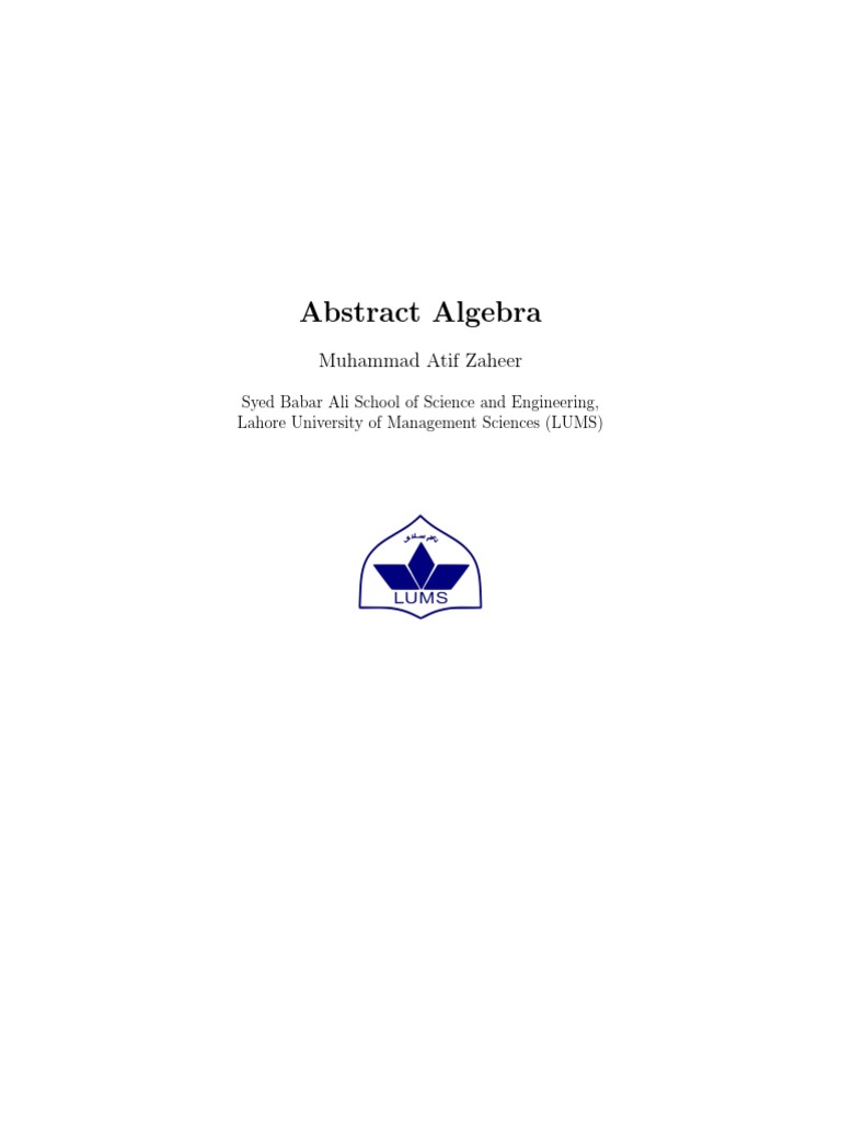 Abstract Algebra Notes | PDF