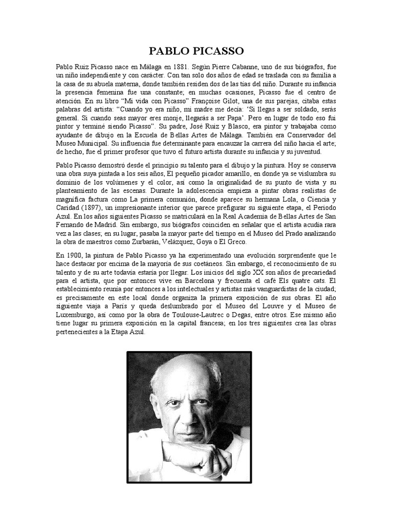 Pablo Picasso Pdf