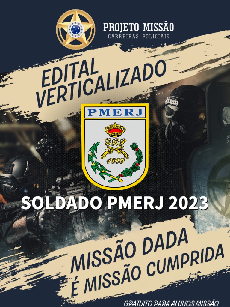 Edital Vertical Missão PMERJ 2023 | PDF Edital Vertical Missão PMERJ 2023 | PDF