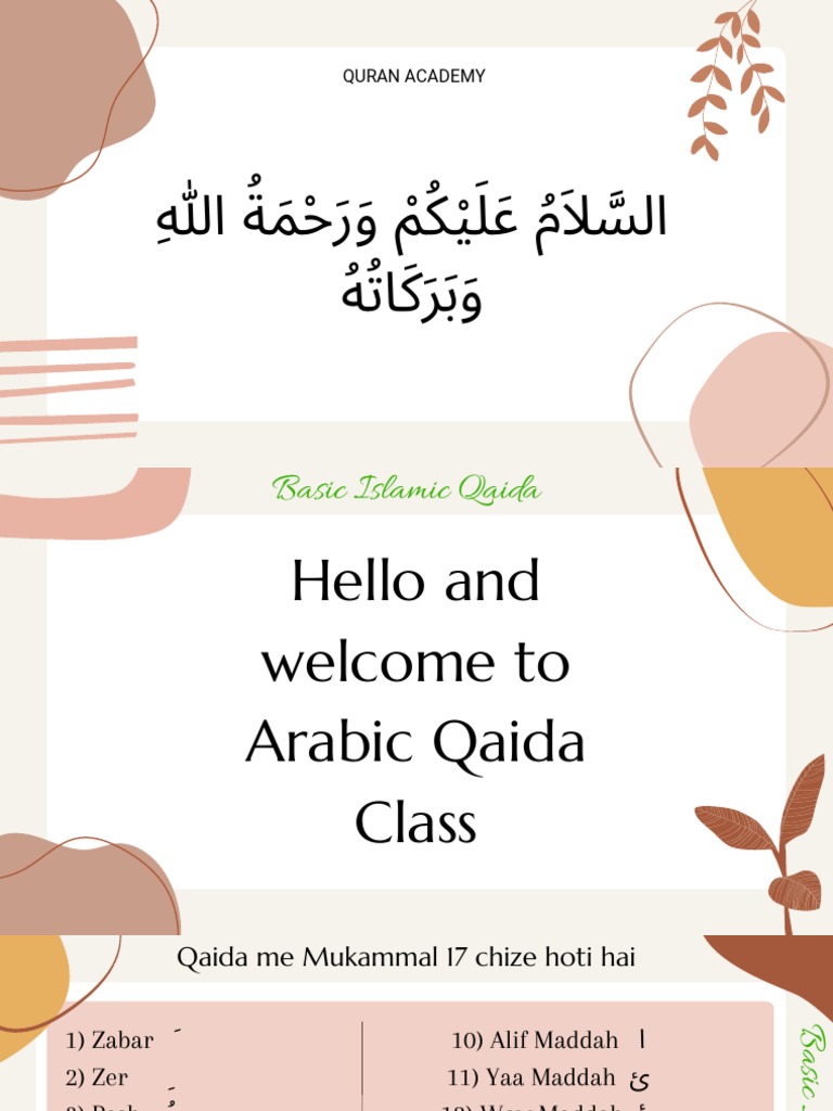 Basic Qaida Notes | PDF | Languages Of Israel