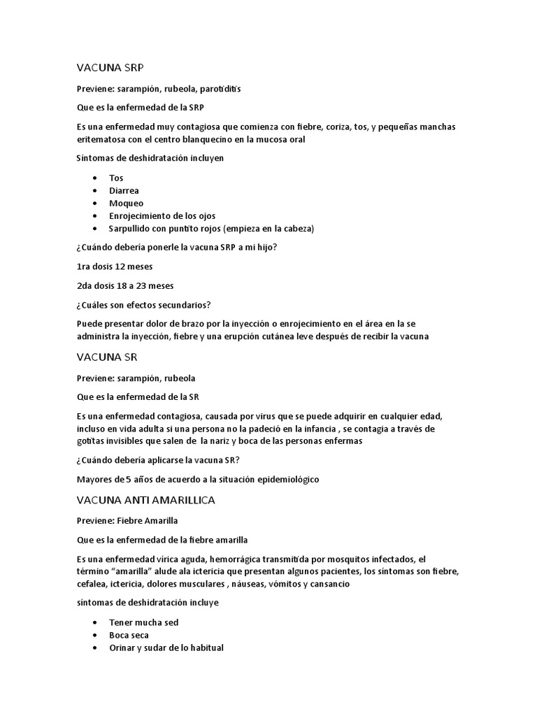 Vacuna SRP | PDF