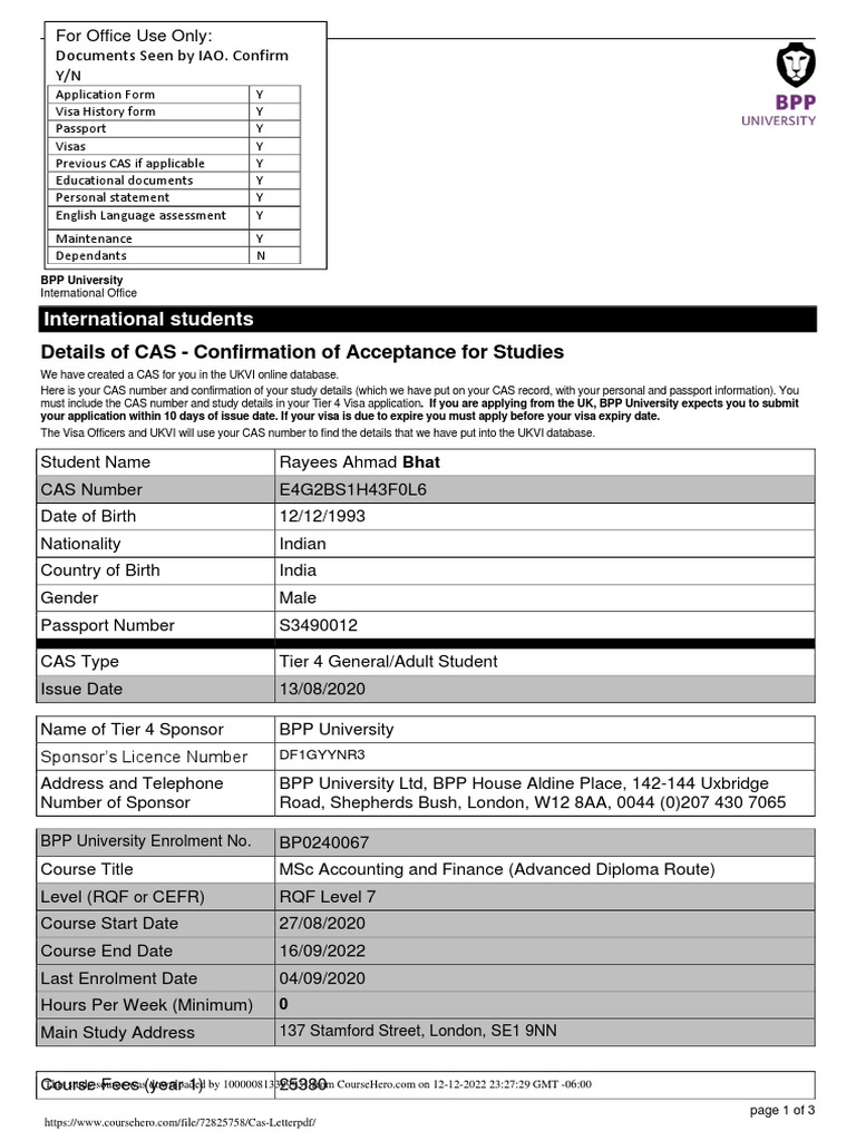 Cas Letter PDF | PDF