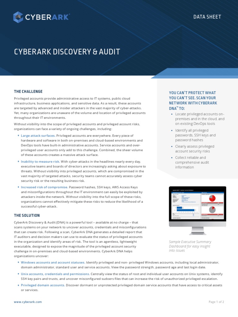 cyberark dna邃 datasheet | PDF | Security | Computer Security