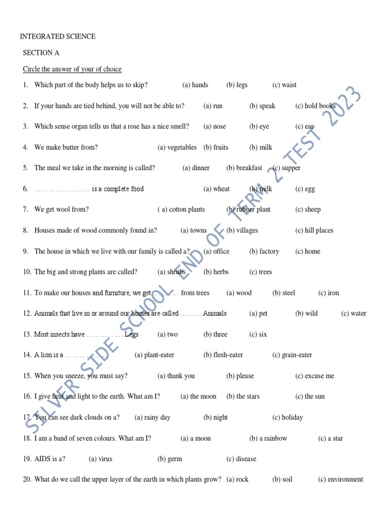 Integrated Science Grade 3 Term 2 | PDF