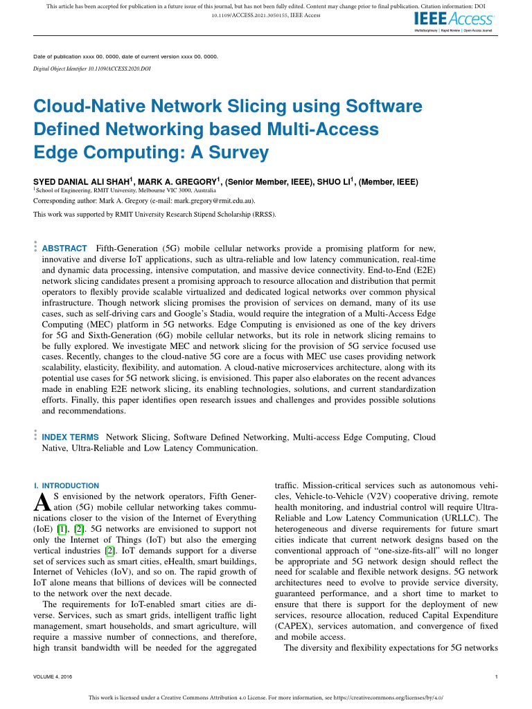 Cloud-Native Network Slicing Using Software Define | PDF | Computer ...