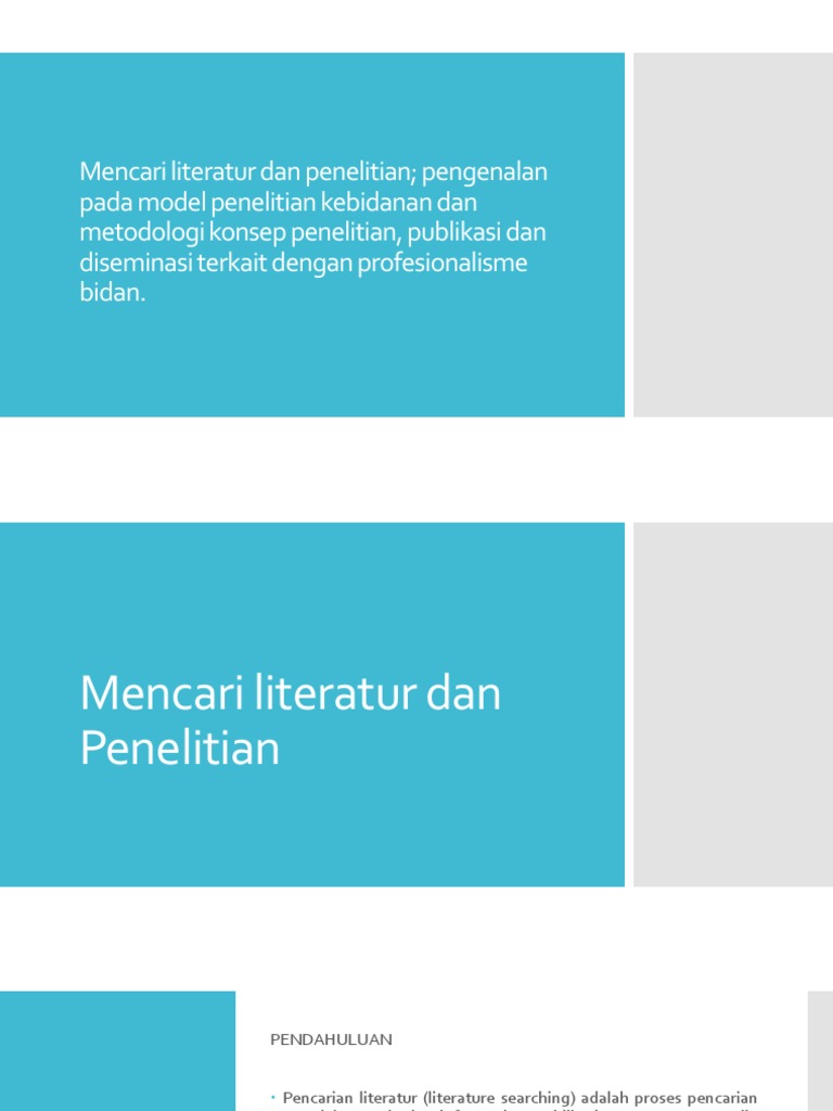 Mencari Literatur Dan Penelitian Pdf