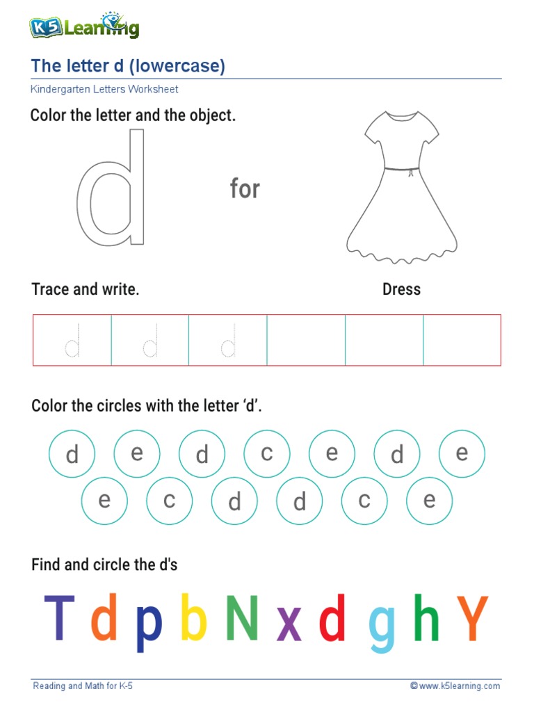 Lowercase Letter D | PDF