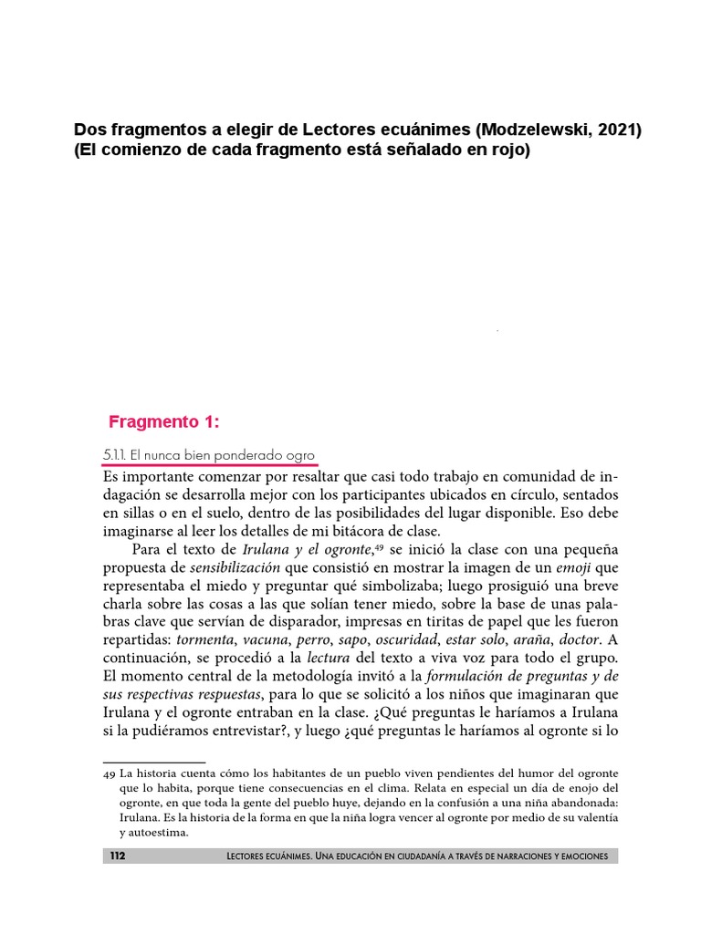Lectores Ecuanimes Fragmentos A Trabajar | PDF | Ira | Sicología