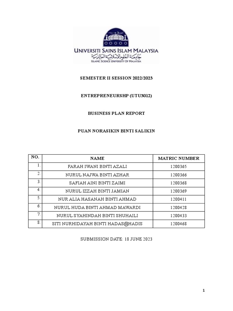 G5 - Bisnes Plan FINAL | PDF | Marketing | Sales