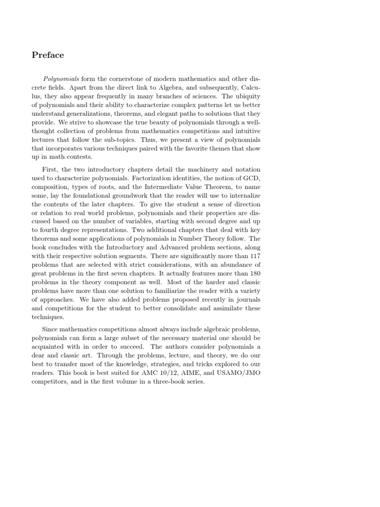 117 Polynomial Problems From Amsp Look Inside | PDF