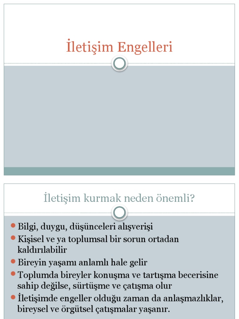 Bolum 5 Iletisim Engelleri r9TE | PDF