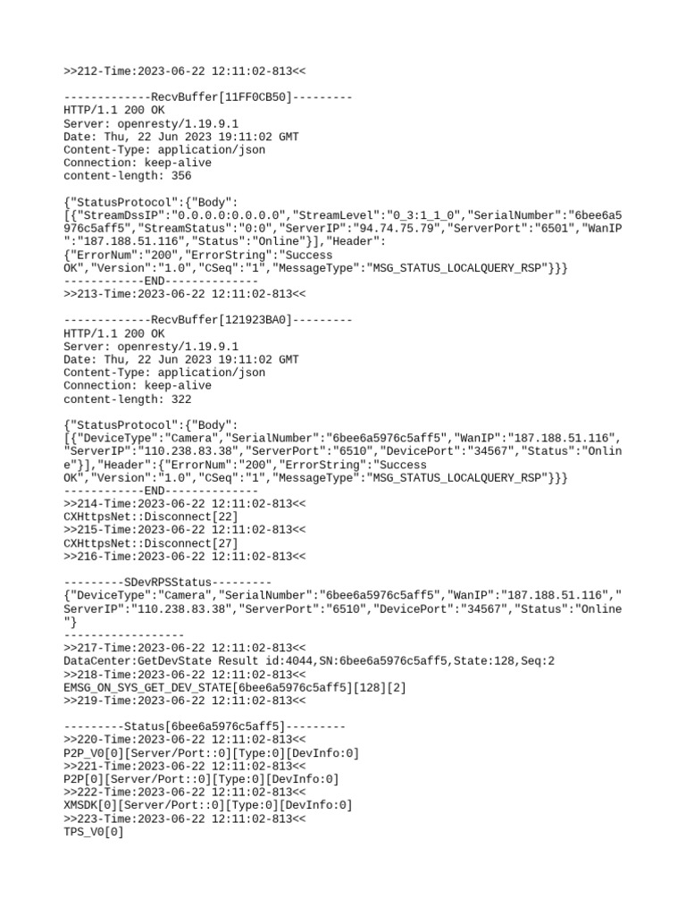Camera Device Status Report | PDF