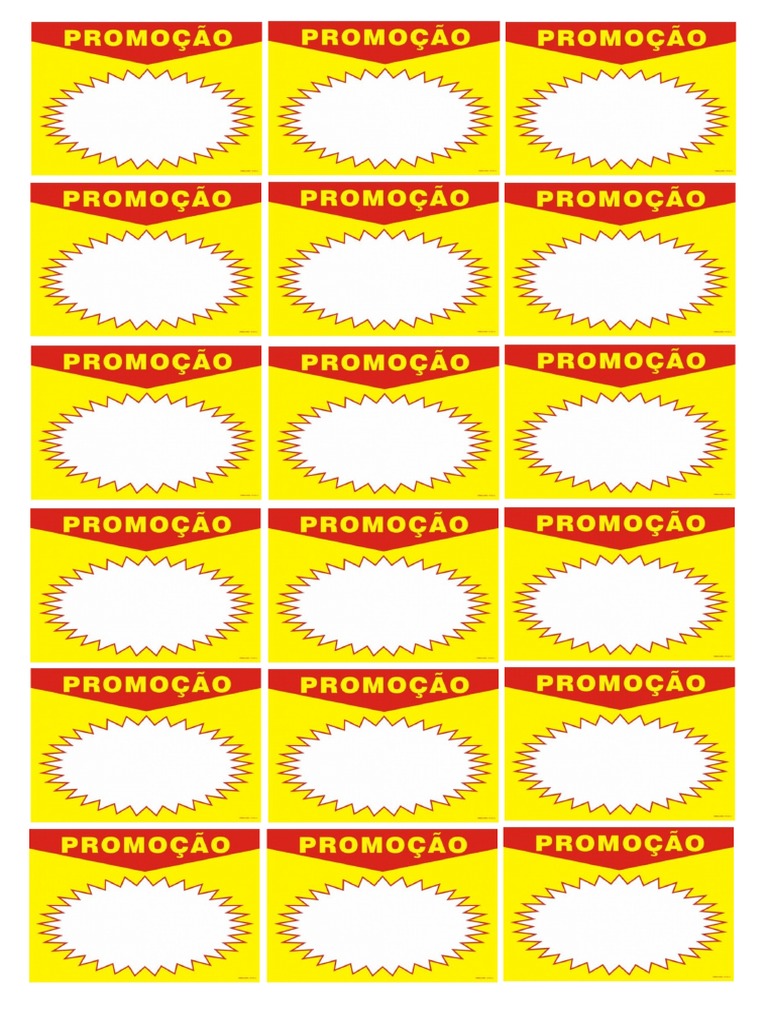 Etiqueta Promoção | PDF
