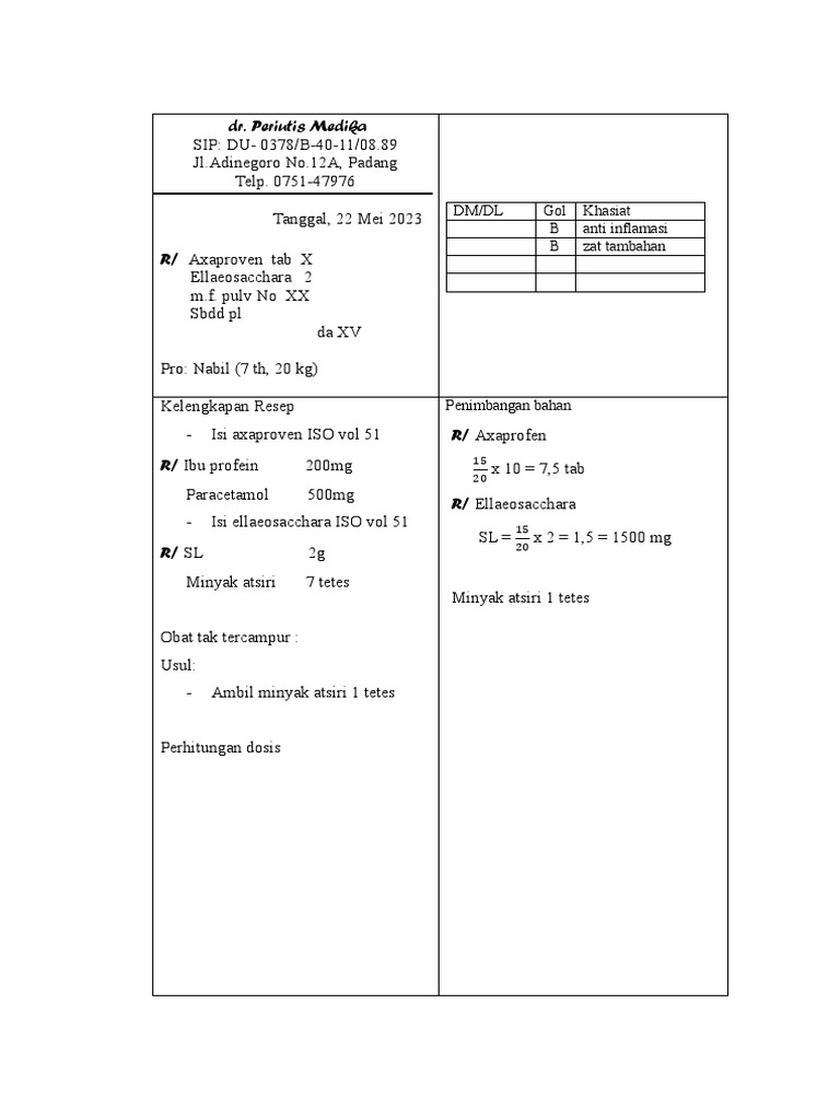 Bundelan Farsetik Objek 2 Resep 2 Ragil Pradipa Pria | PDF