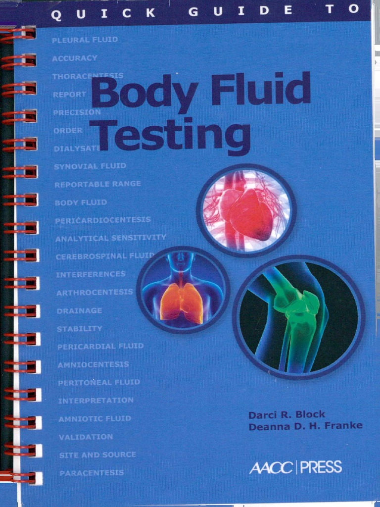 Livro Body Fluid Testing - Validação de Líquidos Corporais | PDF ...