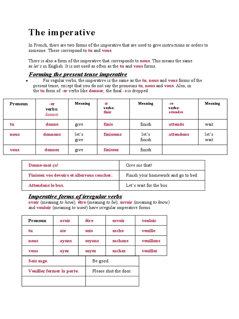 The Imperative | PDF