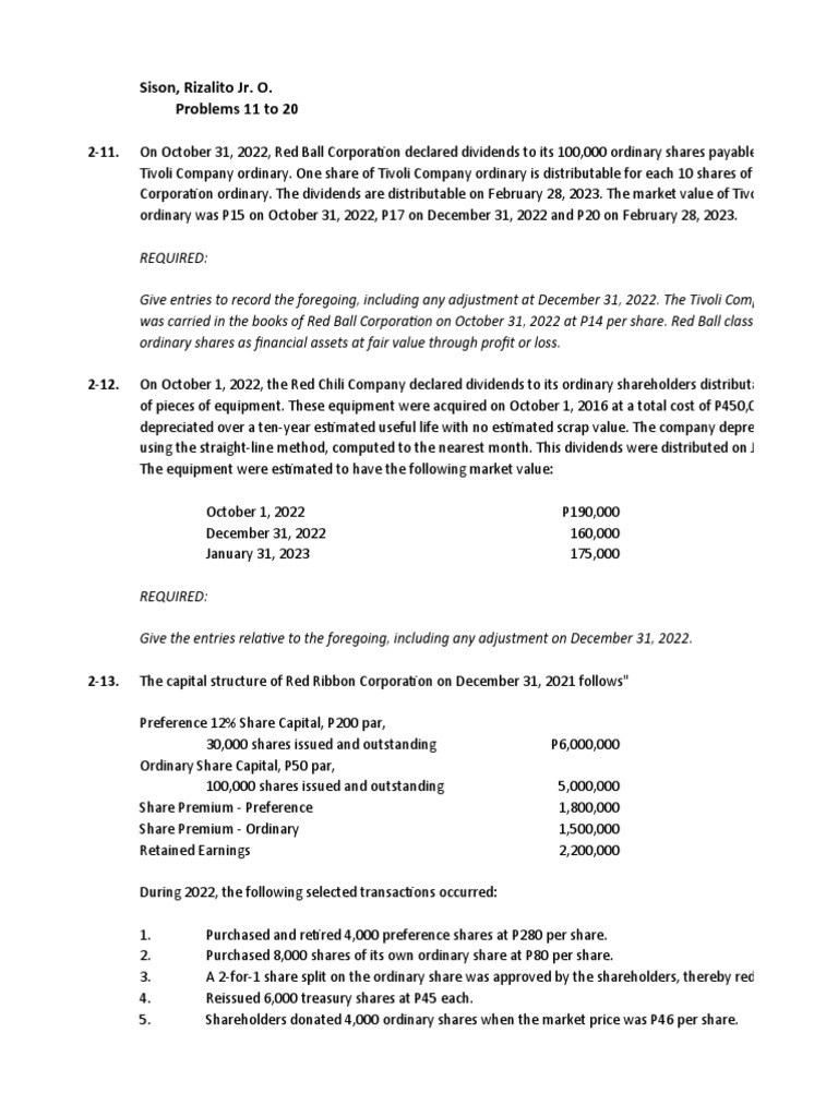 Shareholders' Equity p11 20 | PDF