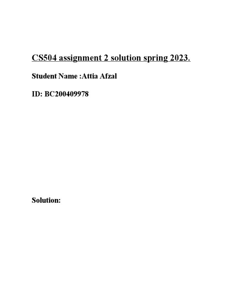 Cs504 Assignment 2 Pdf 