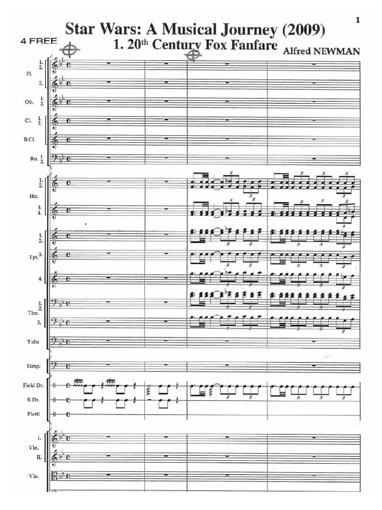 Qdoc.tips 20th Century Fox Fanfare Score and Partspdf | PDF