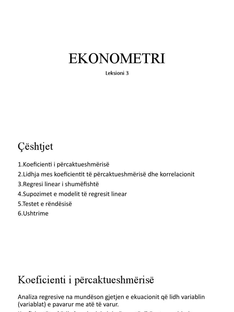 Ekonometri, L3 | PDF