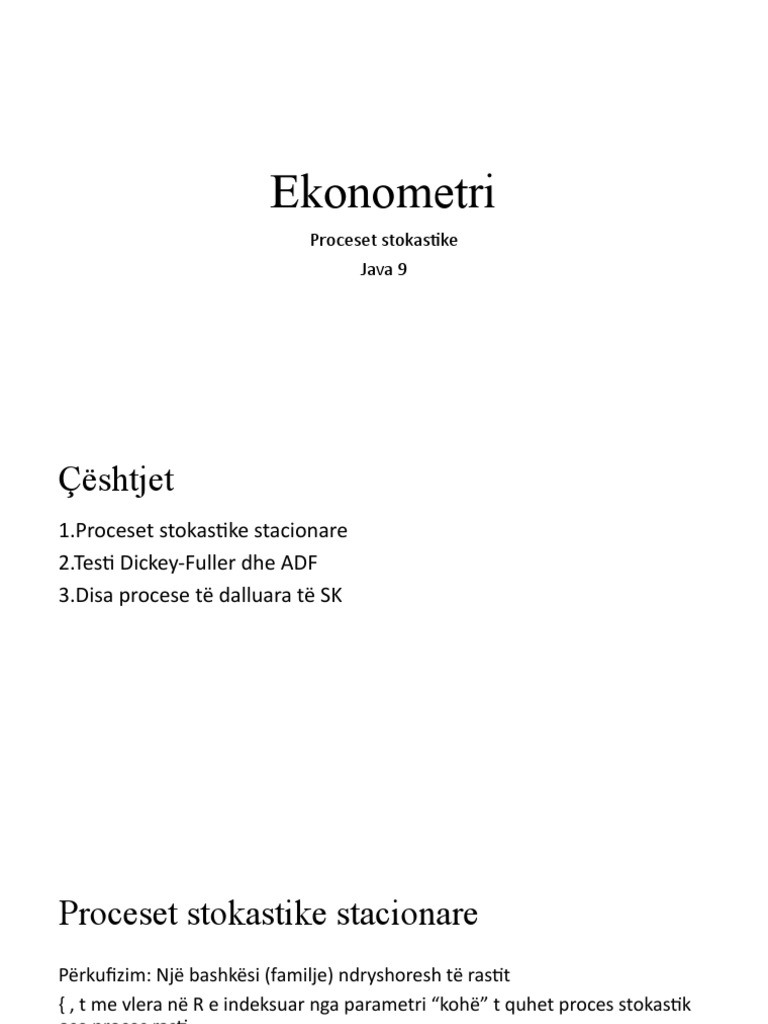 Ekonometri, L8 | PDF