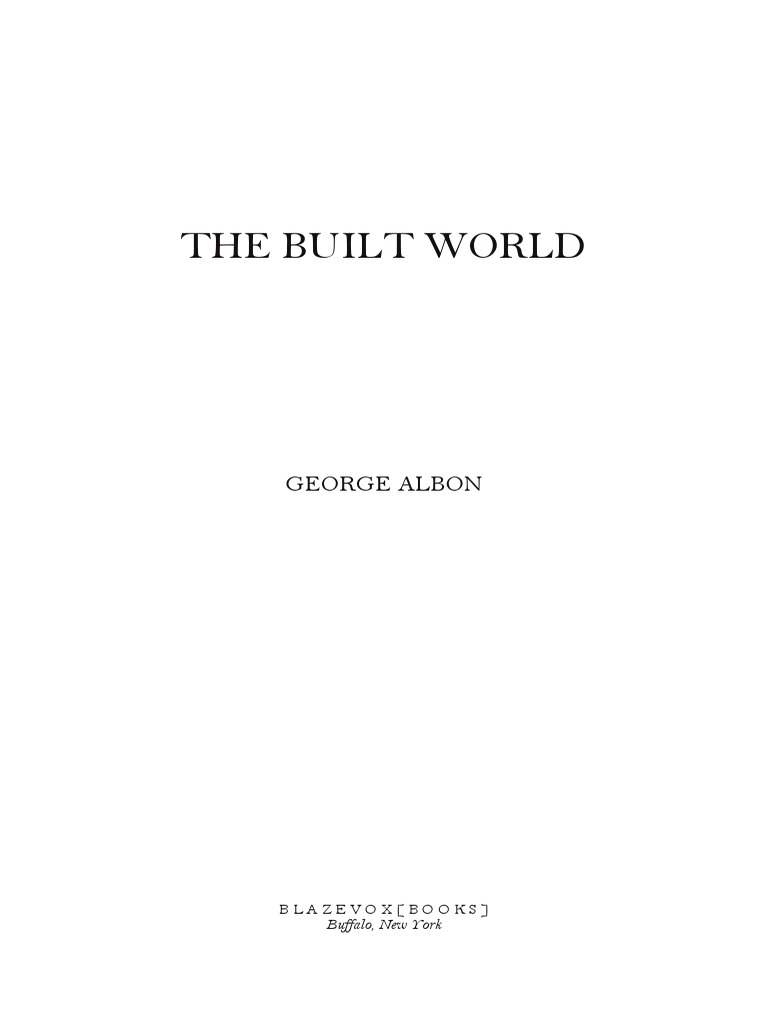 The Built World by George Albon Book Preview-Af | PDF