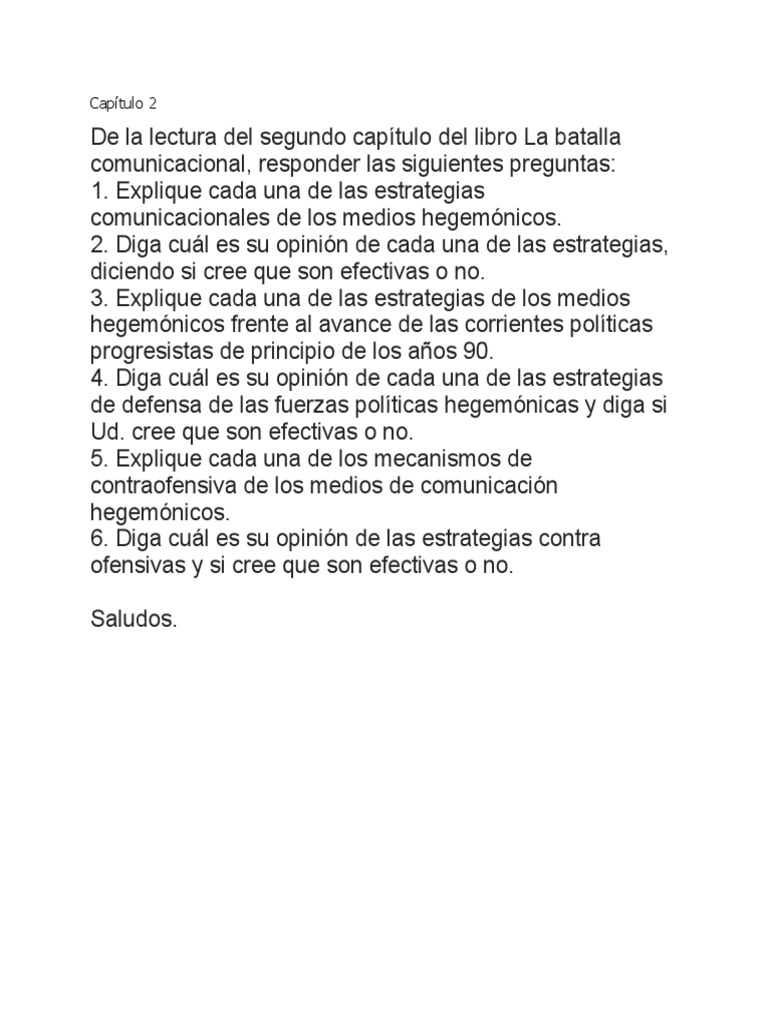 Cap 2 Libro Batalla Com | PDF