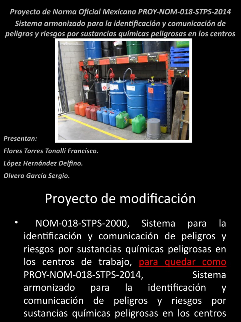 NOM-018 STPS 2014sistema Armonizado para La Identificación y ...