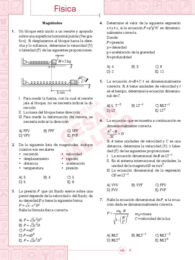 Preguntas Fisica 2014 | PDF | Velocidad | Velocidad