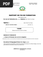 Rapport de Formation : Modèle et Exemples | PDF