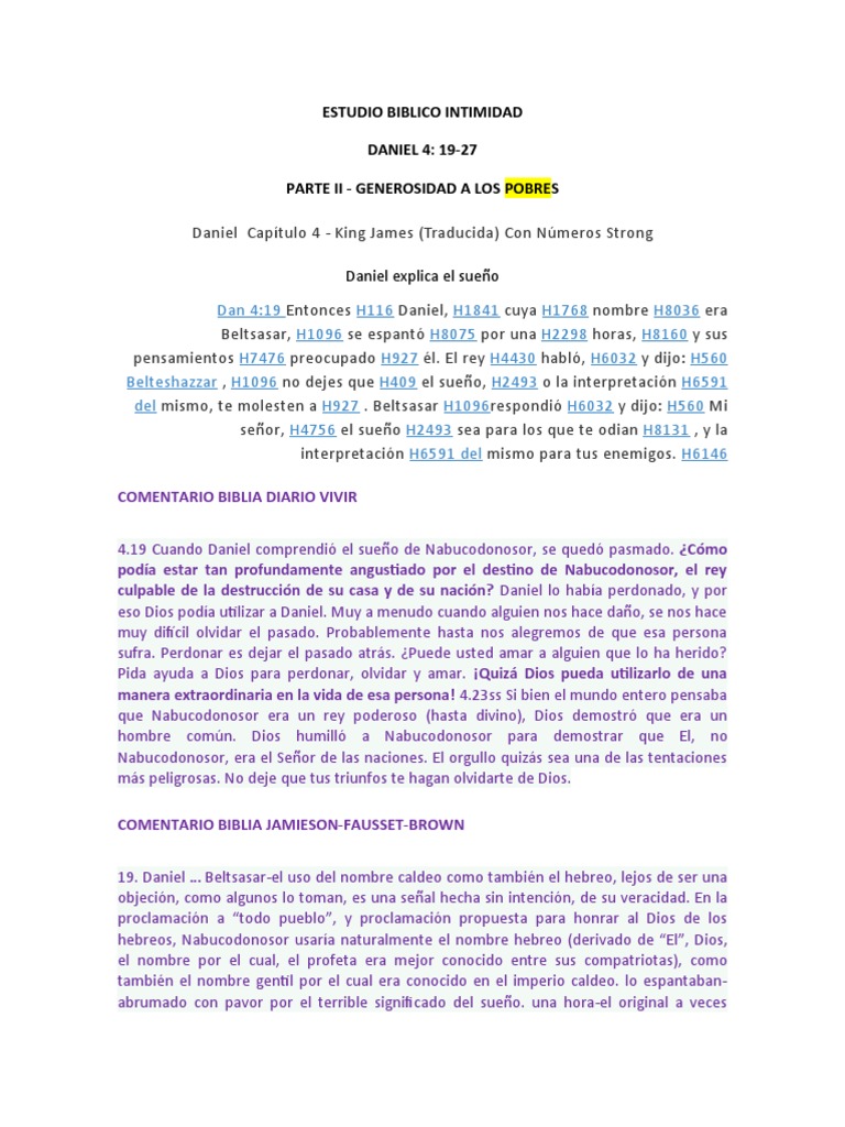 Daniel 4 - Parte Ii - Intimidad | Descargar gratis PDF | Jesús | Pecado
