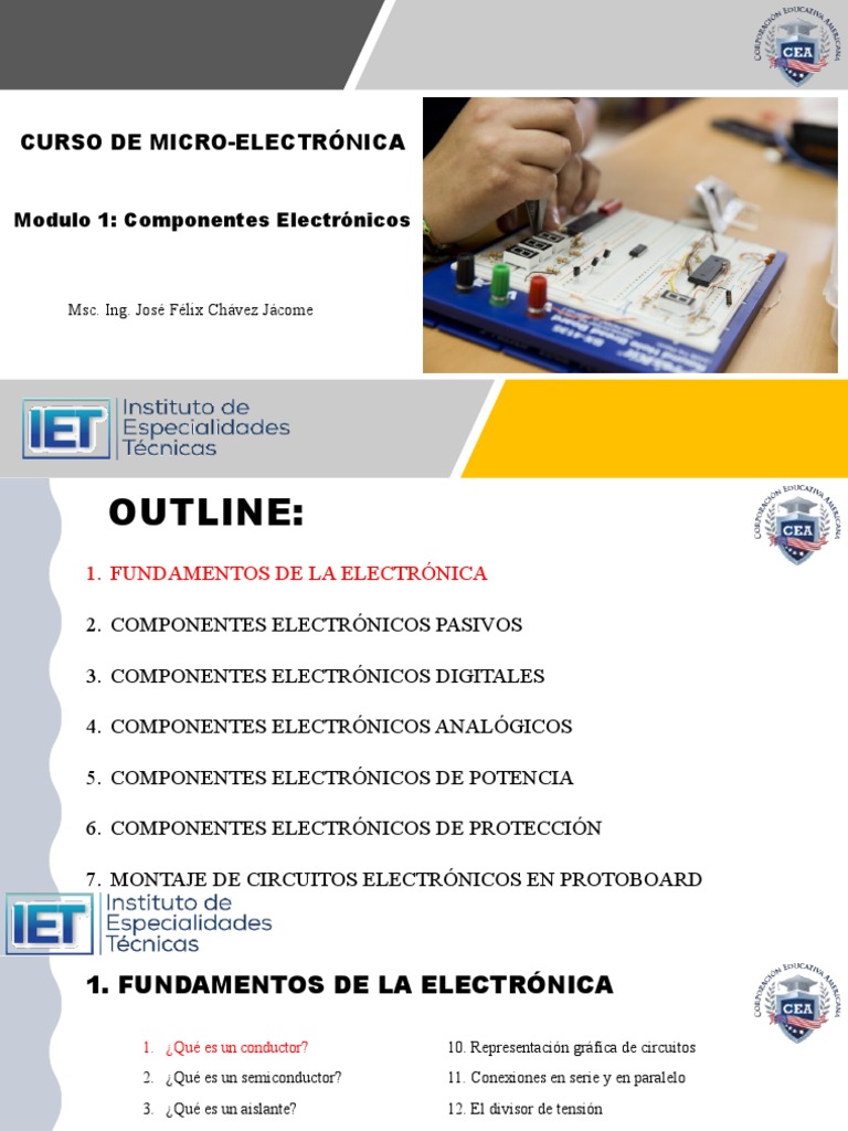 Curso de Micro-electrónica Modulo 1 | PDF