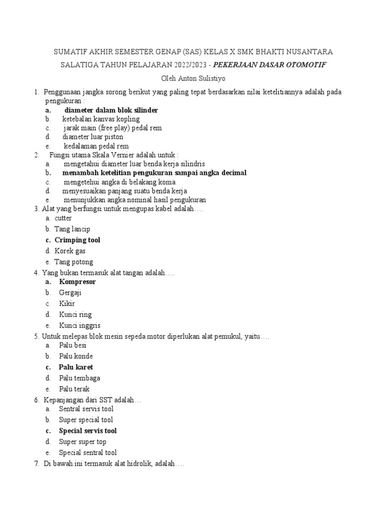 Sumatif Akhir Semester Genap-Pdo-Anton | PDF | Griya & Taman | Komputer