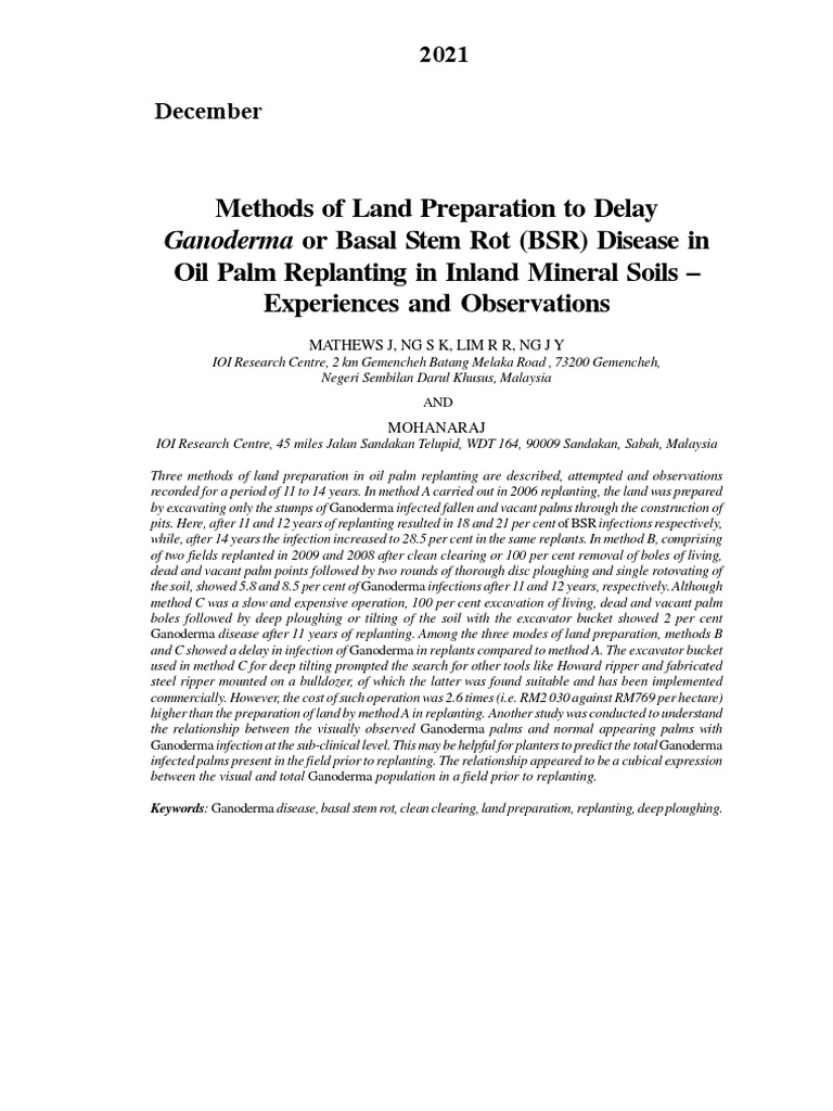 Dec 1 Methods of Land Preparation | PDF | Agriculture