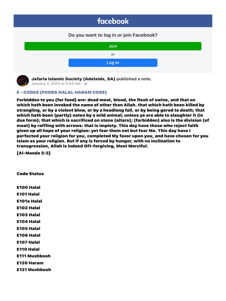 E Codes For Food | PDF