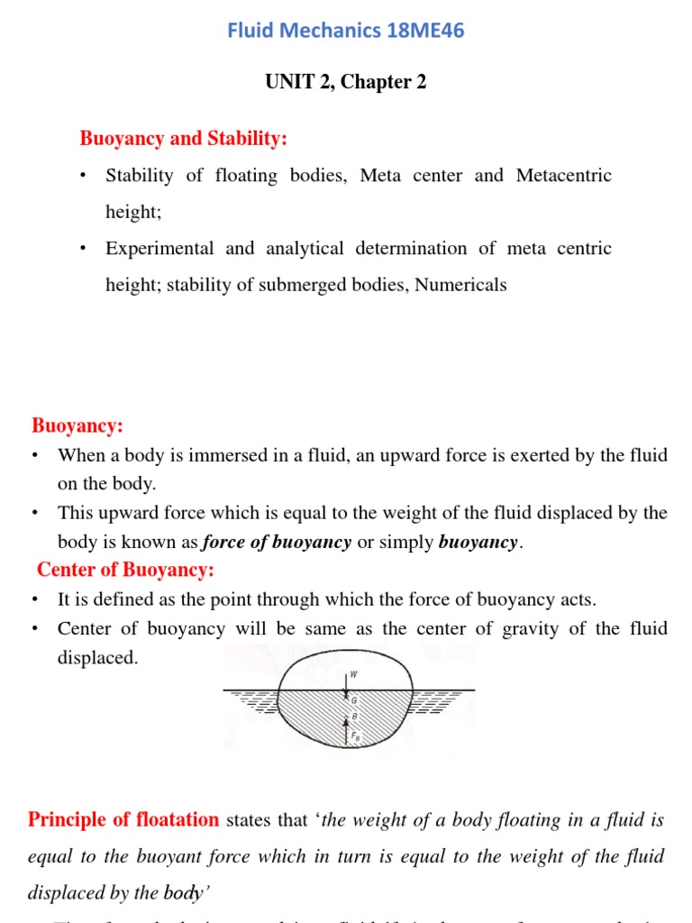 Buoyancy 0 Stability | PDF | Buoyancy | Mass
