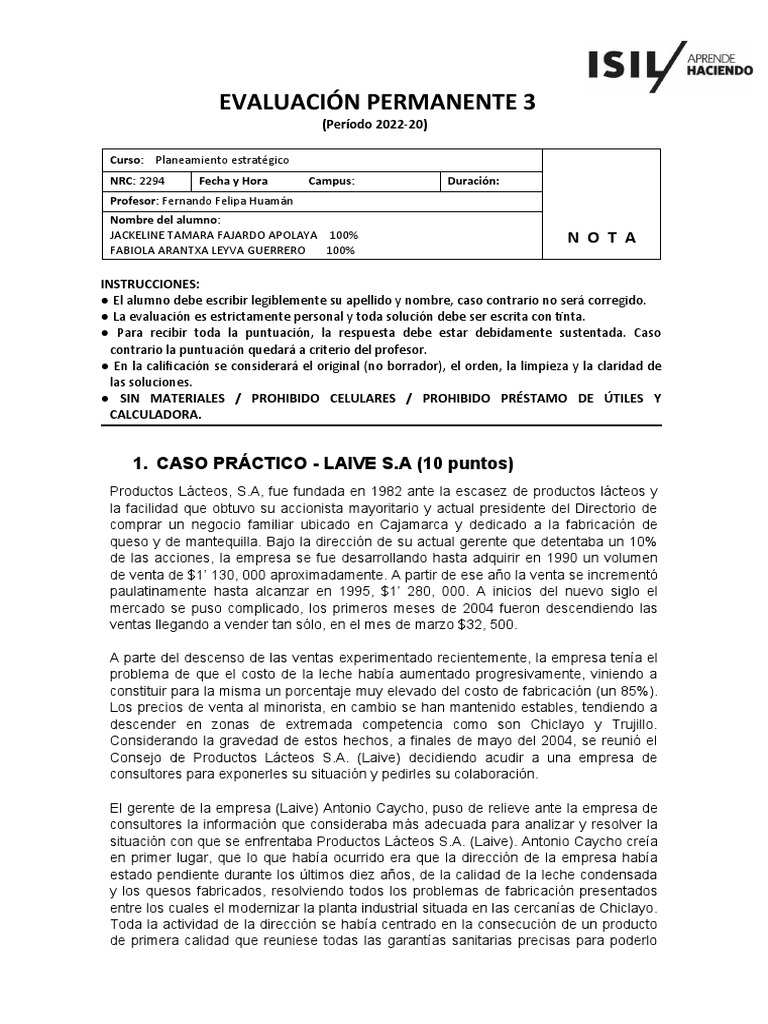 Planeamiento E. EP3 | PDF | Calidad (comercial) | Mercado (economía)