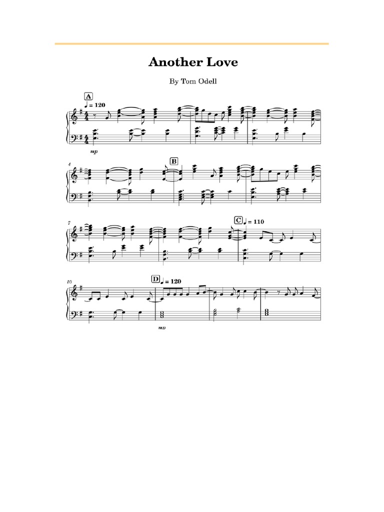 Partitura Another Love | PDF
