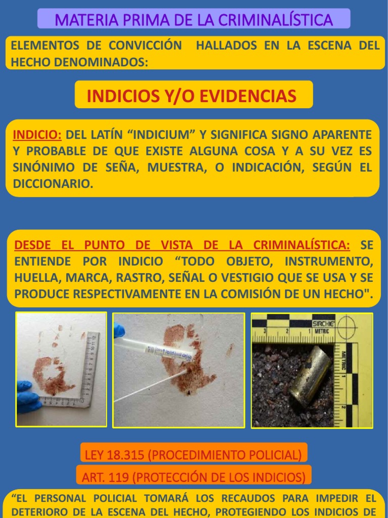 Indicios y Evidencias - Clasificacion.proteccion. | PDF | Papel | Laboratorios