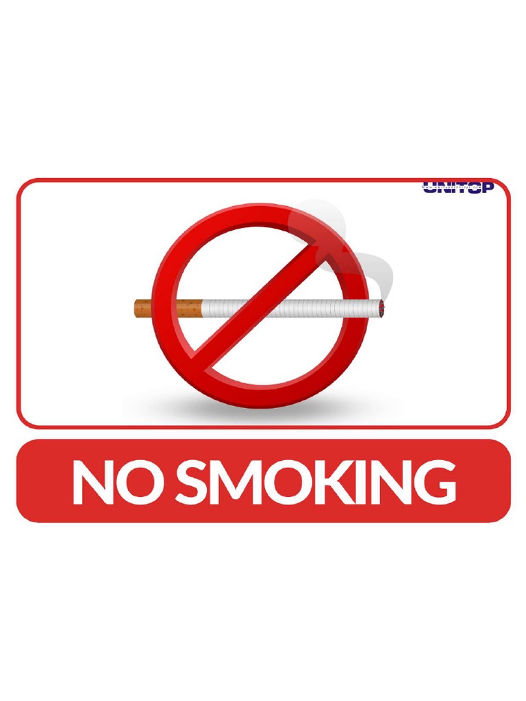 Red Modern No Smoking Yard Sign (5) | PDF