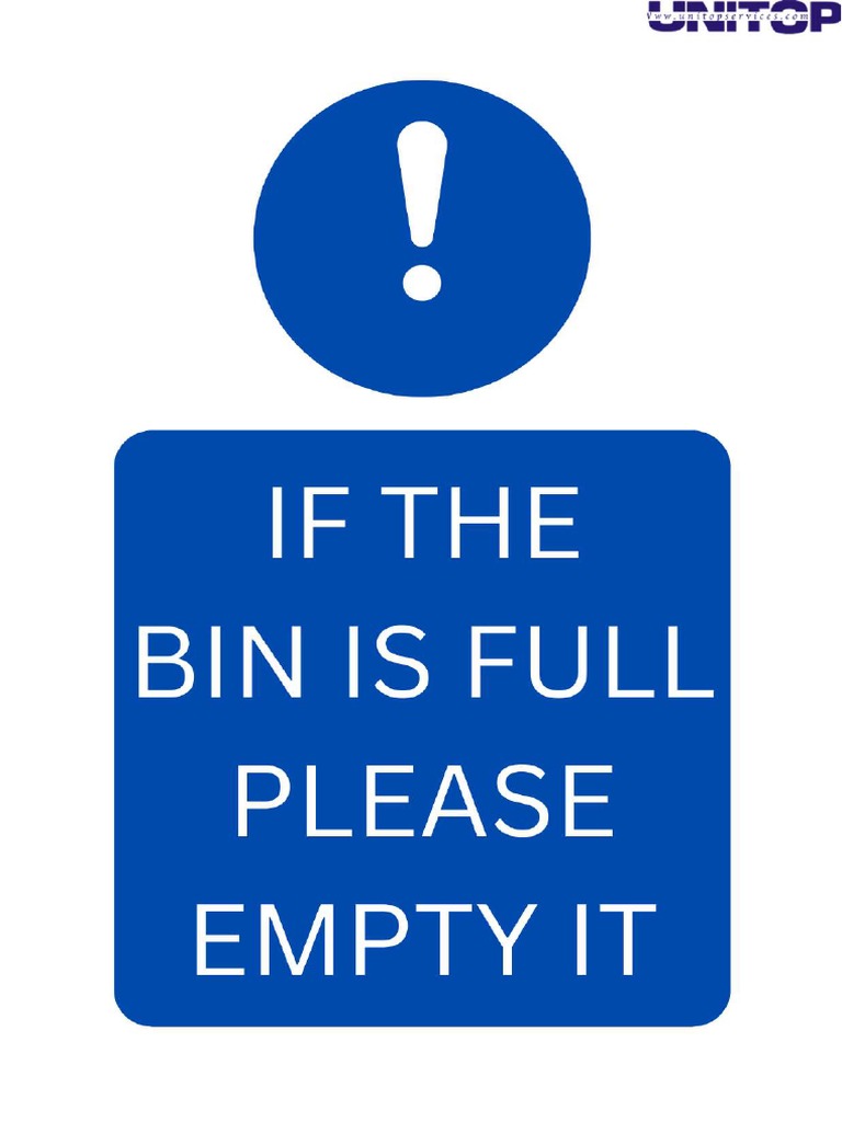If The Bin Is Full Please Empty It | PDF If The Bin Is Full Please Empty It | PDF