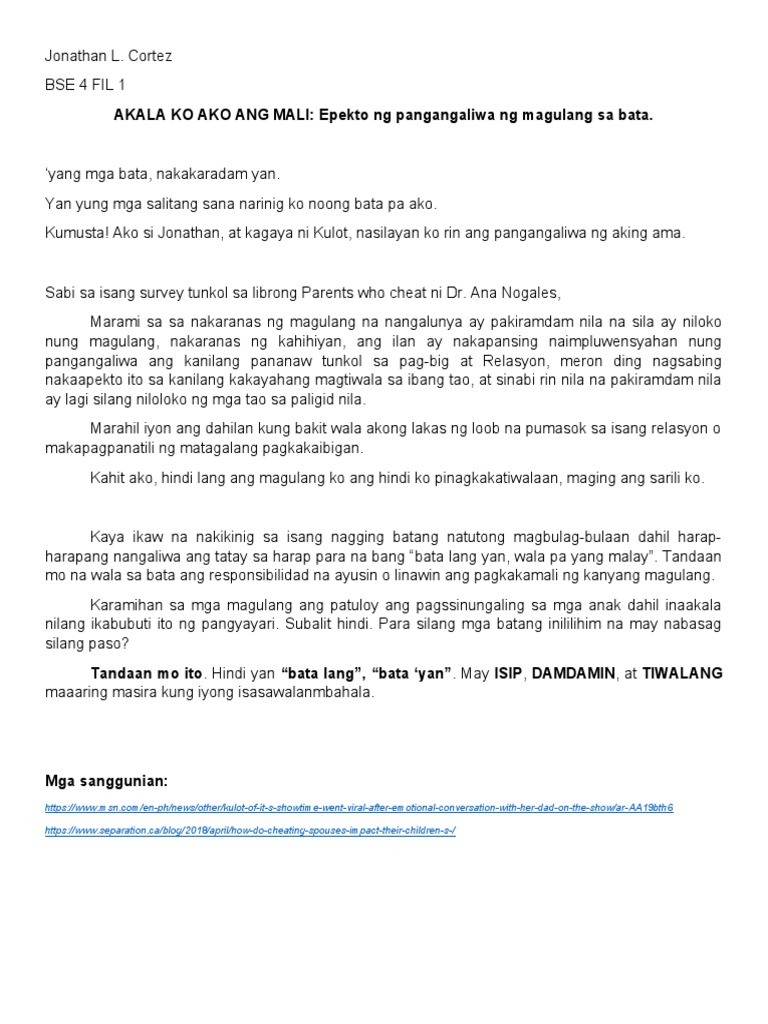 CORTEZ Talumpati Pinal Na Bersyon | PDF