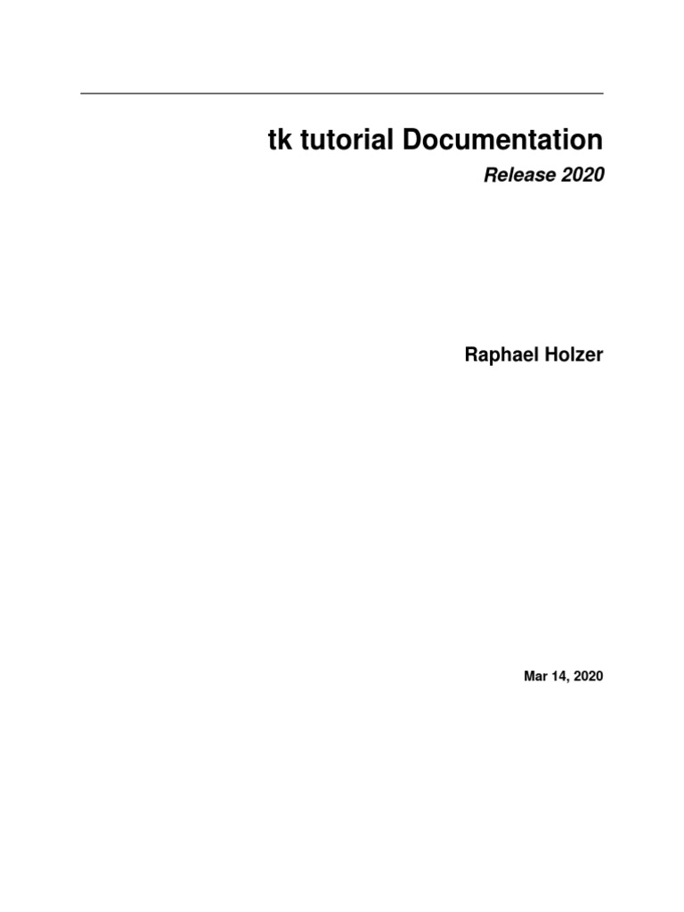 Tkinter Tutorial | PDF | Method (Computer Programming) | Menu (Computing)