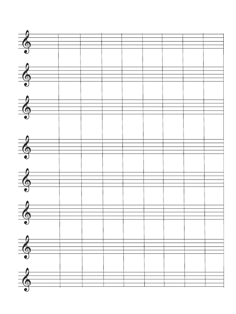 Pentagrama Con Clave de Sol | PDF