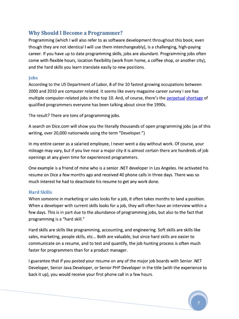 2 - Why Should I Become A Programmer | PDF